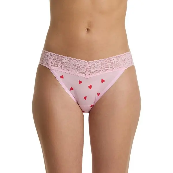 Hanky Panky Dream Printed V-cut Bikini Briefs - So In Love Pink