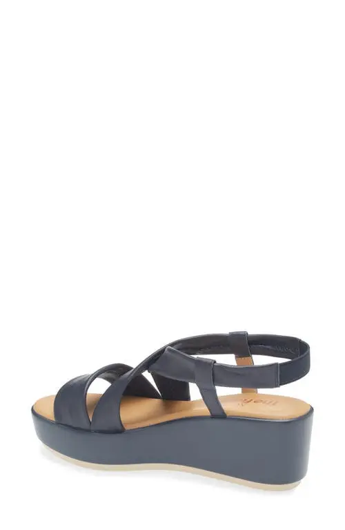 The Flexx Scott Too Platform Wedge Sandals - Navy Softy
