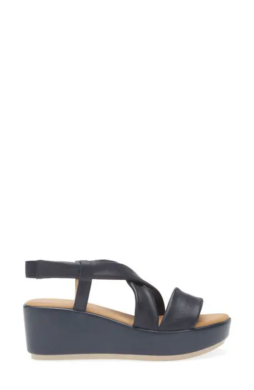 The Flexx Scott Too Platform Wedge Sandals - Navy Softy