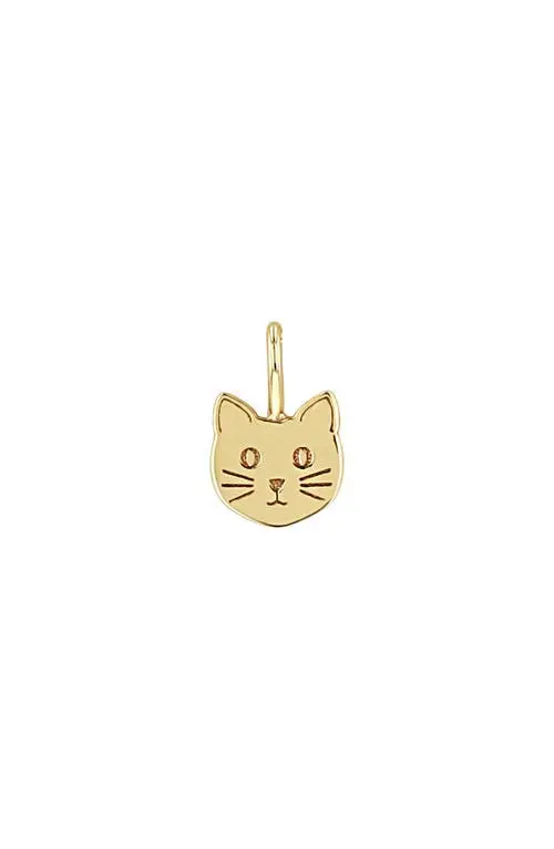 Zoe Chicco Midi Bitty Cat Charm - Yellow Gold