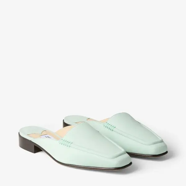 JIMMY CHOO Slide Mint Nubuck Leather Mule