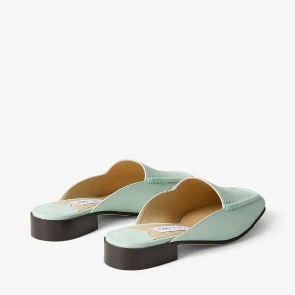 JIMMY CHOO Slide Mint Nubuck Leather Mule
