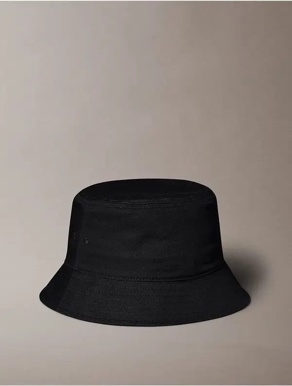 Calvin Klein Embroidered Monogram Twill Bucket Hat - Black