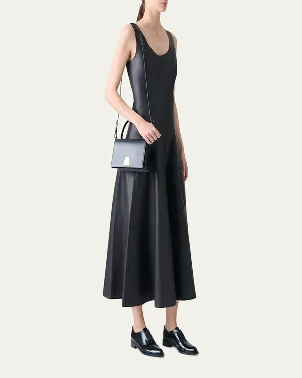 Akris Alice Small Leather Top-handle Bag - Black