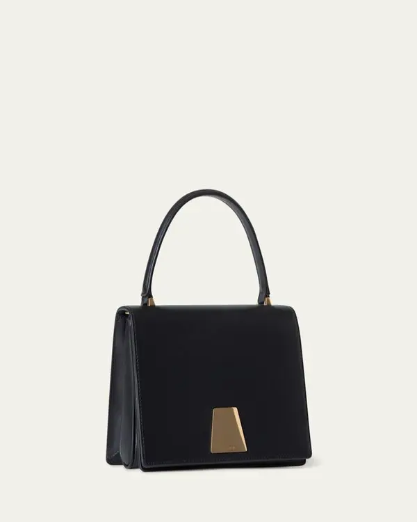 Akris Alice Small Leather Top-handle Bag - Black