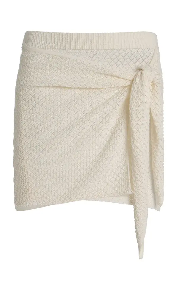 THE GARMENT Tanzania Pointelle-knit Mini Skirt - Ivory