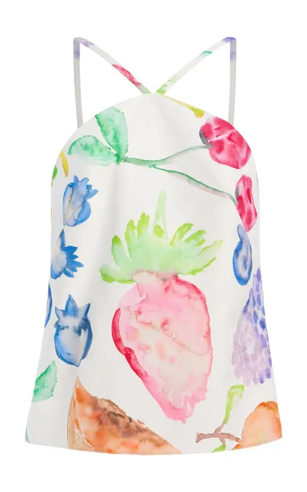 Rosie Assoulin Printed Cotton Tank Top - Multi