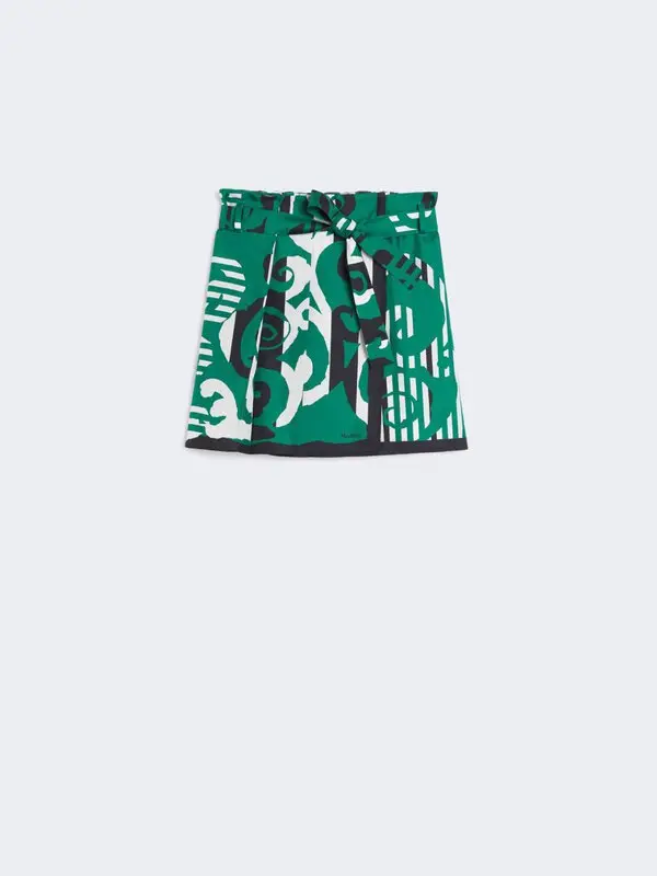 Max Mara Printed Twill Mini Skirt