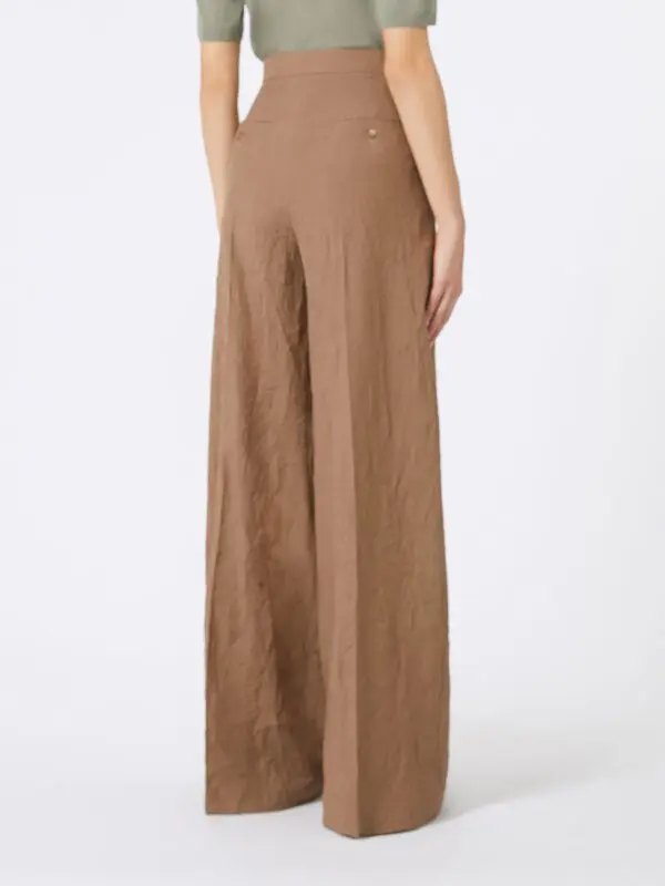 Max Mara Wool Canvas Wide-leg Trousers