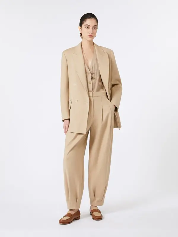 Max Mara Cotton Canvas Trousers