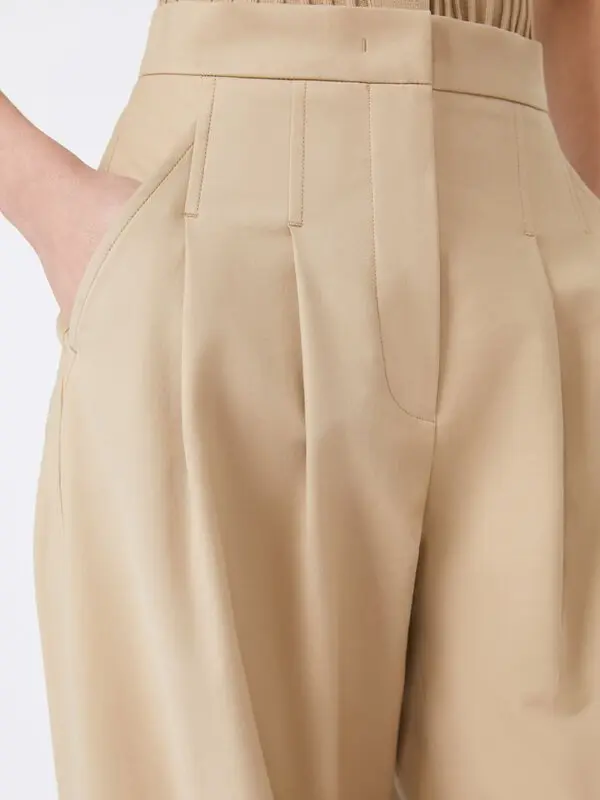 Max Mara Cotton Canvas Trousers