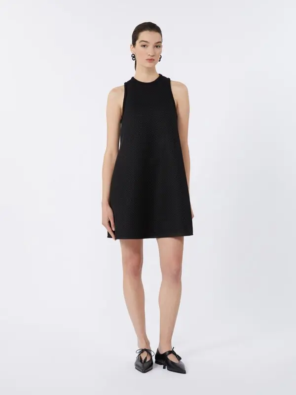 knee length dresses for ladies Zone Planet | Openwork Backless Flare Sleeve Cover-Up Dress main image 1
