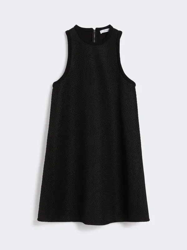 Max Mara Flared Technical Mesh Mini Dress In Black - 30% Off | Editorialist