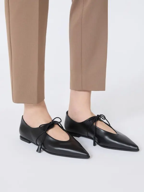 Max Mara Smooth Calfskin Ballerinas