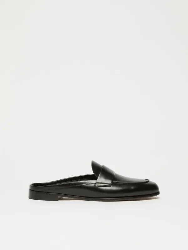 Max Mara Smooth Leather Mule Loafers
