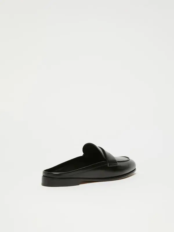 Max Mara Smooth Leather Mule Loafers