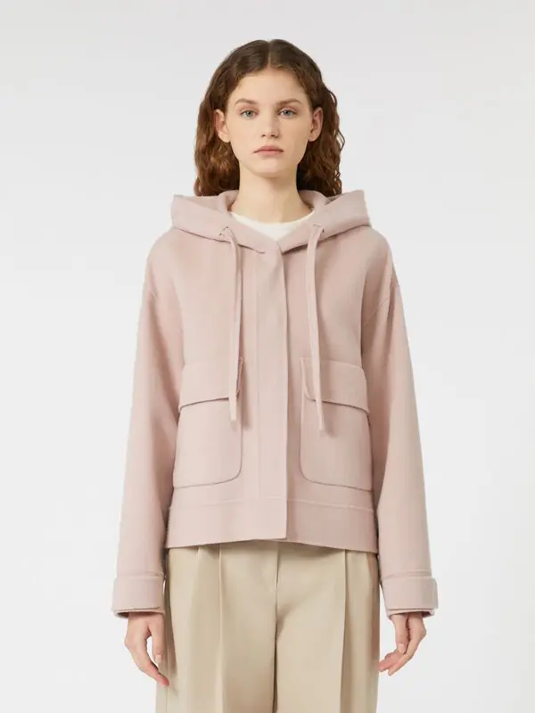 Max Mara Hooded Wool Jacket - Powder