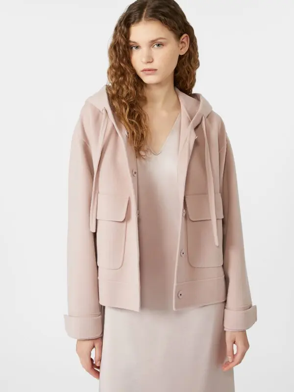 Max Mara Hooded Wool Jacket - Powder