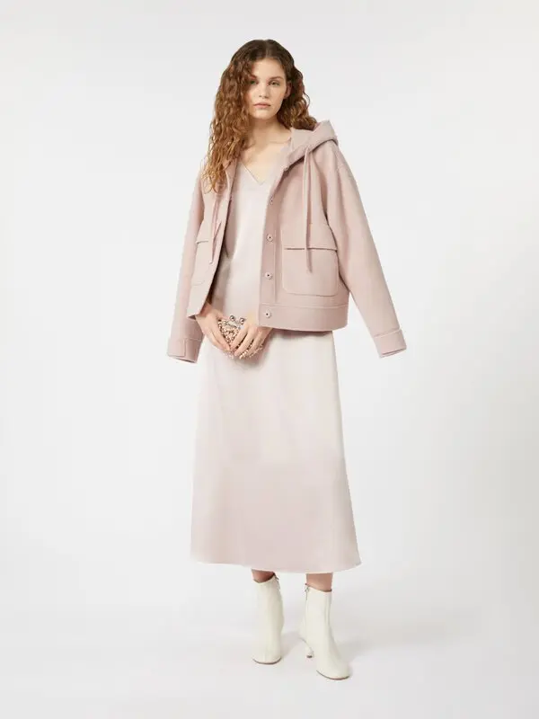 Max Mara Hooded Wool Jacket - Powder