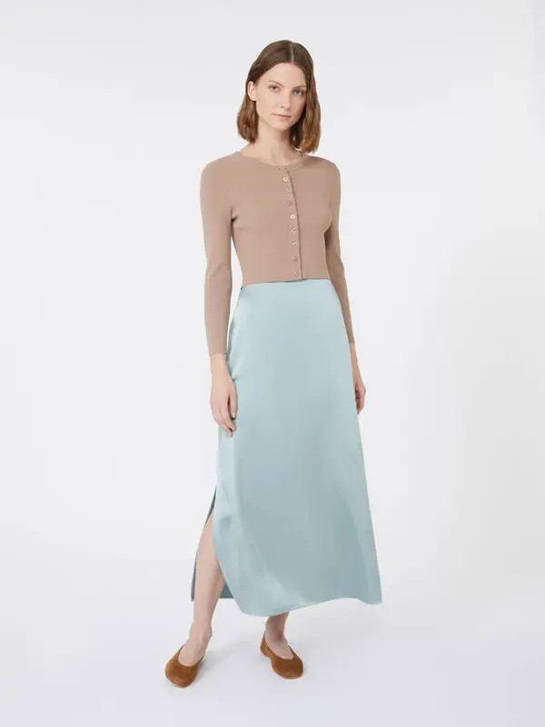 Max Mara Satin Calf-length Skirt