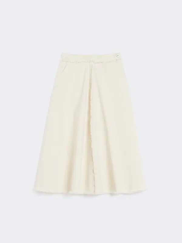 Max Mara Flared Cotton Twill Skirt