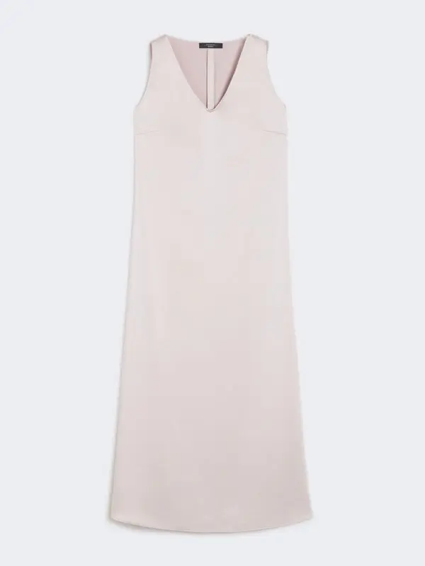 Max Mara Flared Satin Maxi Dress - Powder