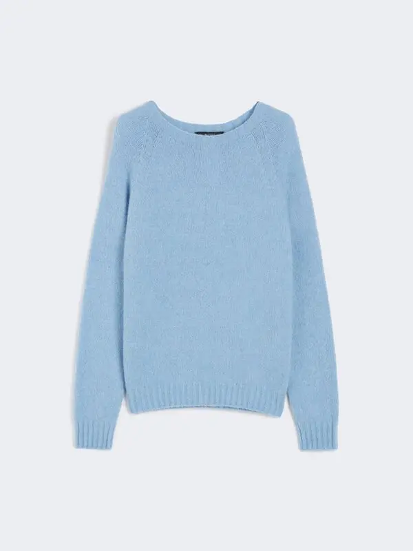 Max Mara Alpaca And Cotton Sweater - Light Blue