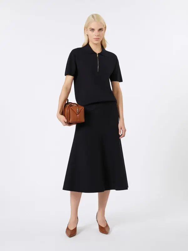 Max Mara Flared Viscose Skirt