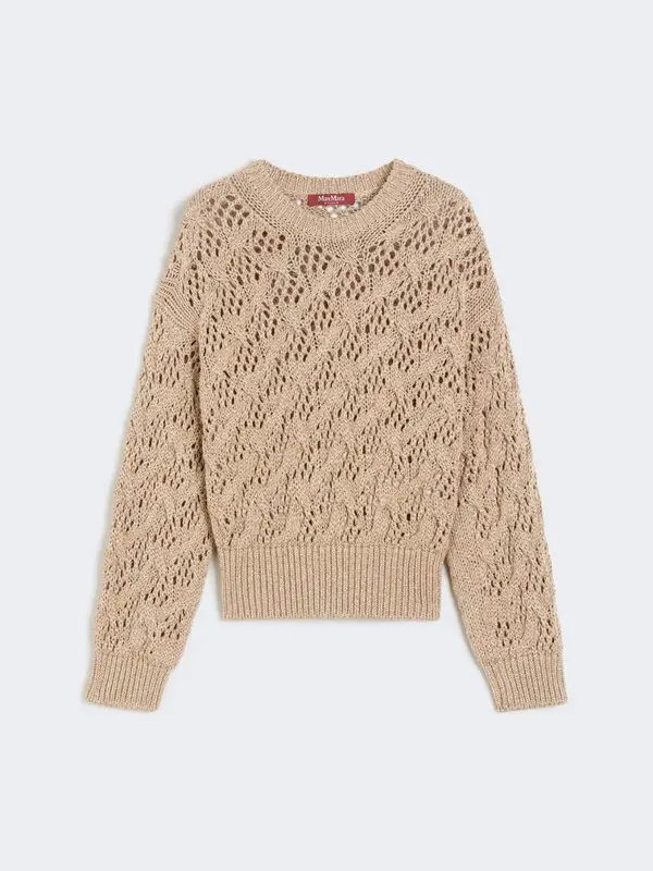 Max Mara Diamond-patterned Cordonnet Sweater - Gold