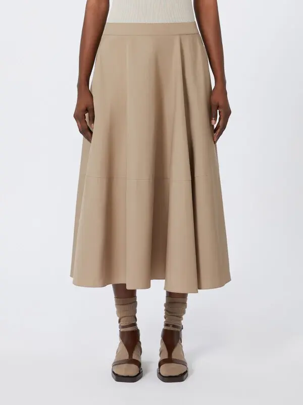 Max Mara Long Cotton Poplin Skirt