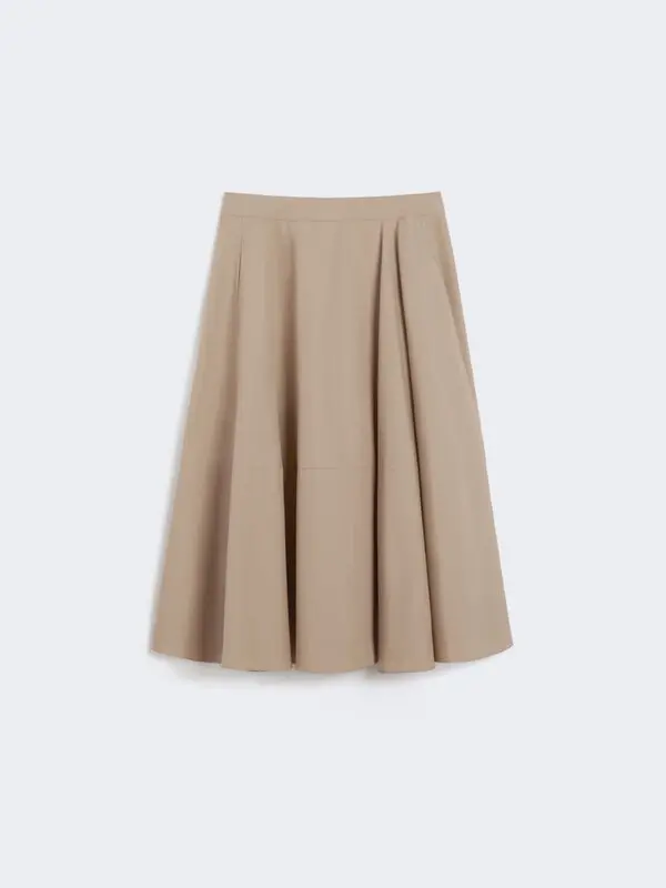 Max Mara Long Cotton Poplin Skirt