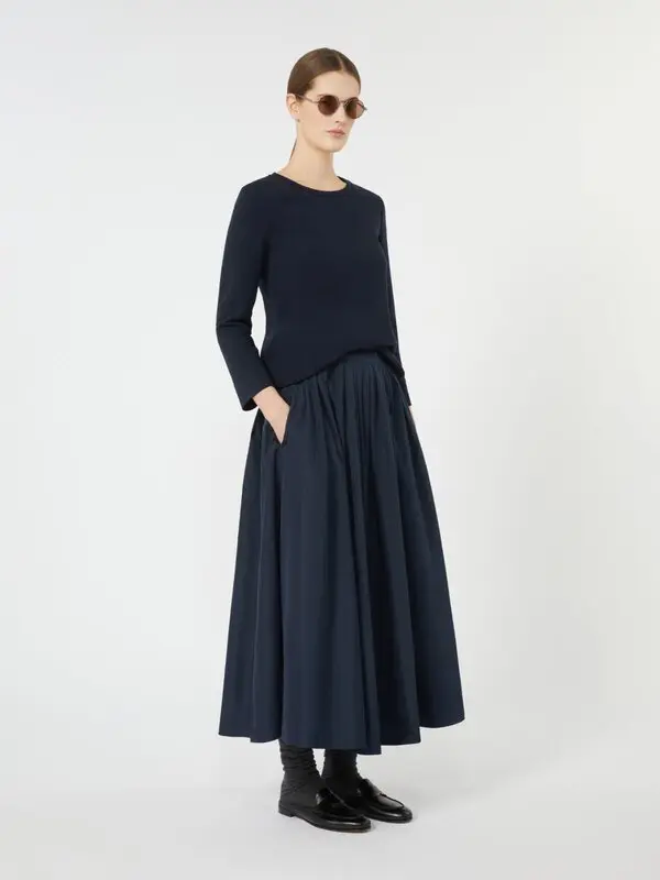 Max Mara Pleated Taffeta Skirt