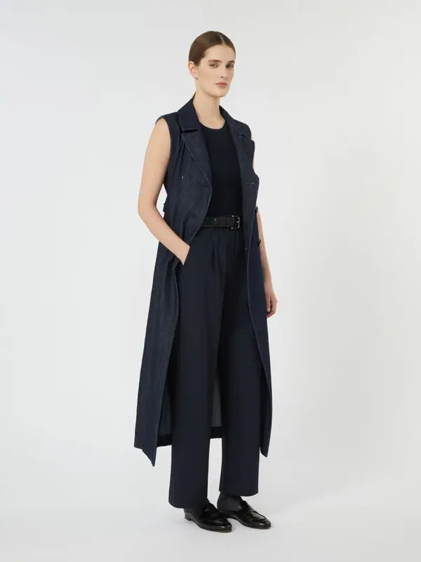 Max Mara Long Denim Gilet