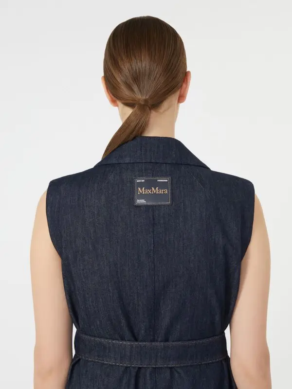 Max Mara Long Denim Gilet
