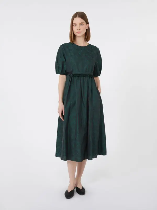Max Mara Jacquard Cotton Midi Dress