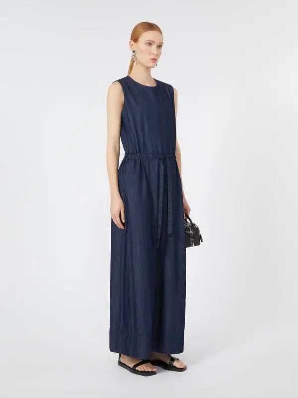 Max Mara Cotton Denim Jumpsuit - Midnightblue