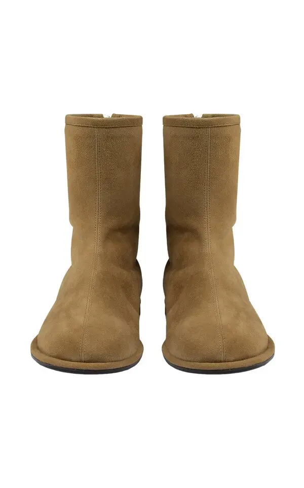 SALONDEJU Suede Ankle Boots - Neutral