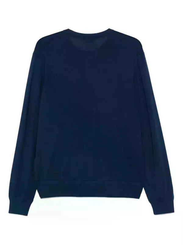 TOM FORD Wool Long Sleeve T-shirt - Blue
