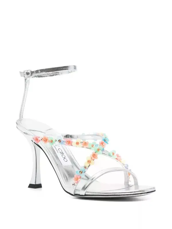 JIMMY CHOO 100mm Blanche Sandals