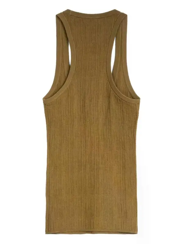 A.L.C. Iris Ribbed Tank Top - Brown