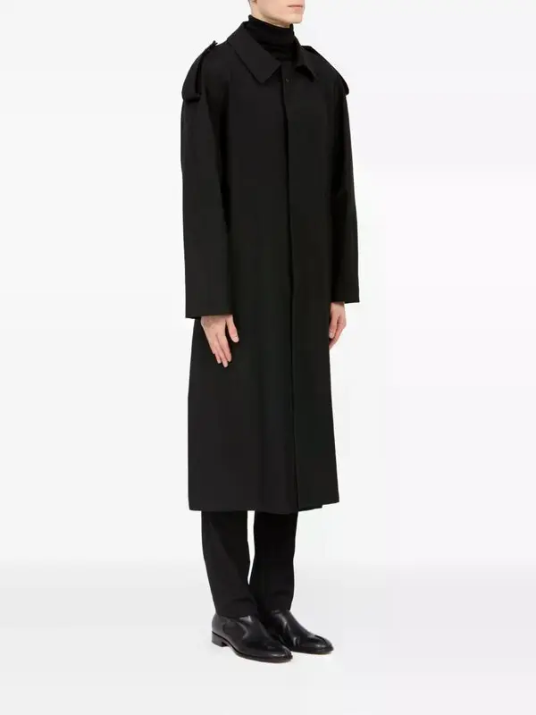 MAISON MARGIELA Wool Trench Coat - Black