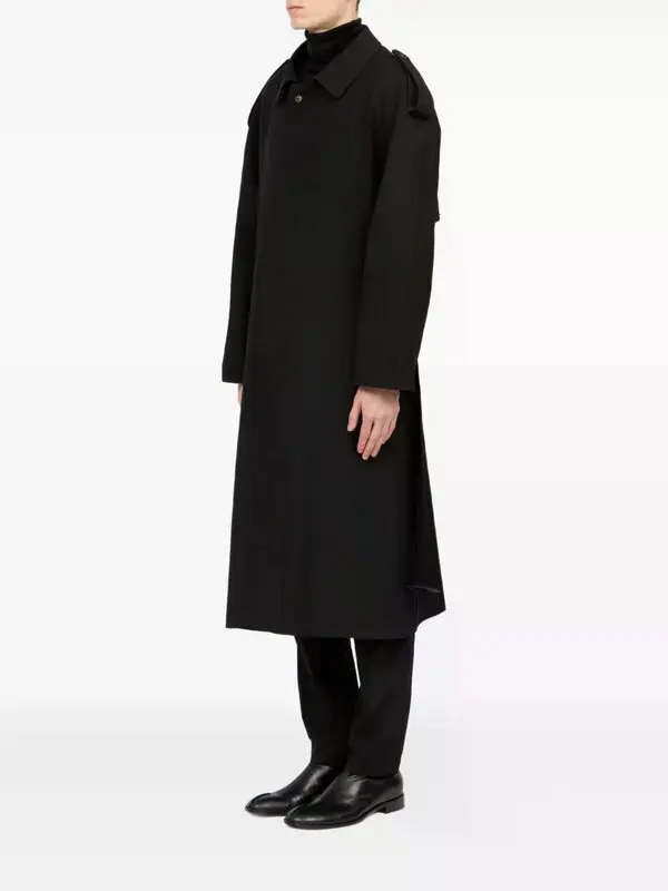 MAISON MARGIELA Wool Trench Coat - Black
