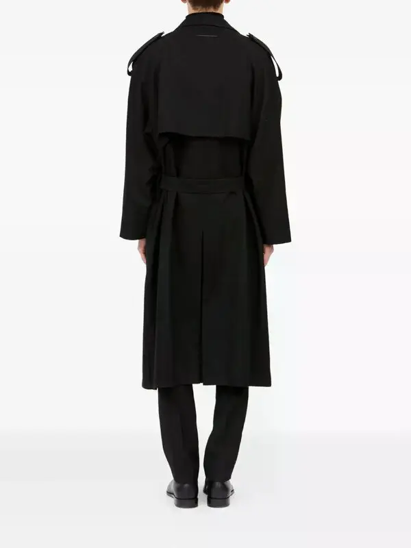 MAISON MARGIELA Wool Trench Coat - Black
