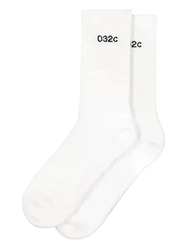 032C Intarsia-knit Logo Socks