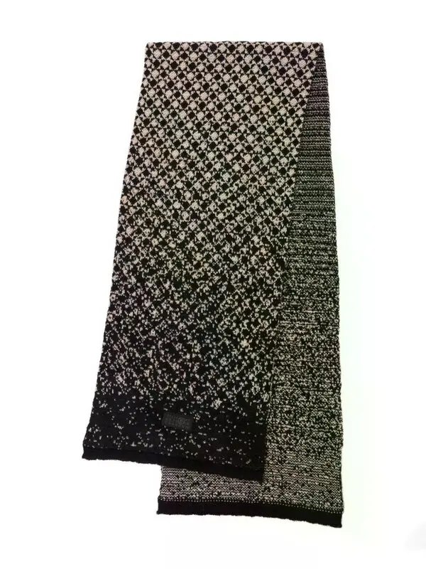 MAISON MARGIELA Patterned Knit Scarf - Black