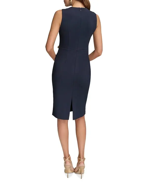 Donna Karan New York Scuba Crepe Sheath Dress With Hardware Detail
