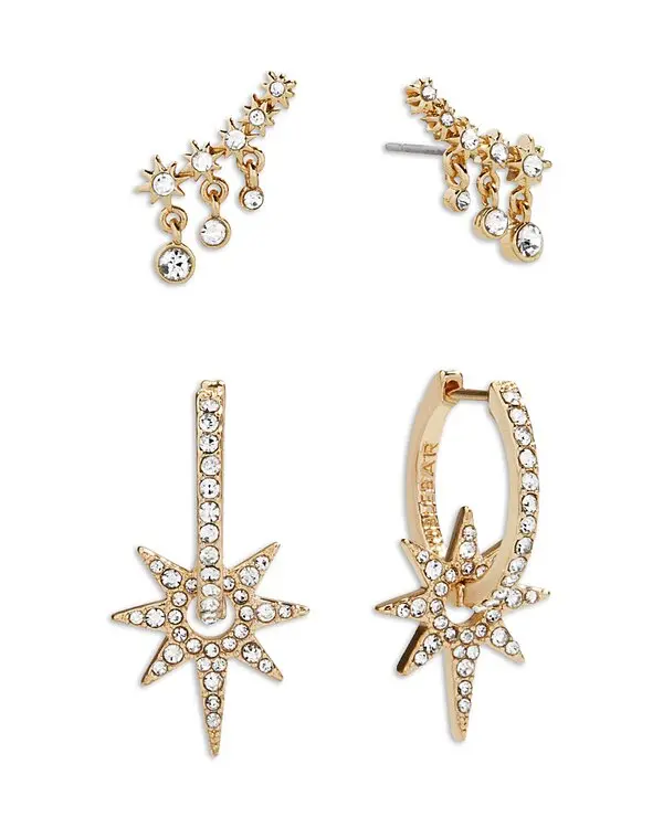 Baublebar Portia Pave Climber And Hoop Earring Set - Gold