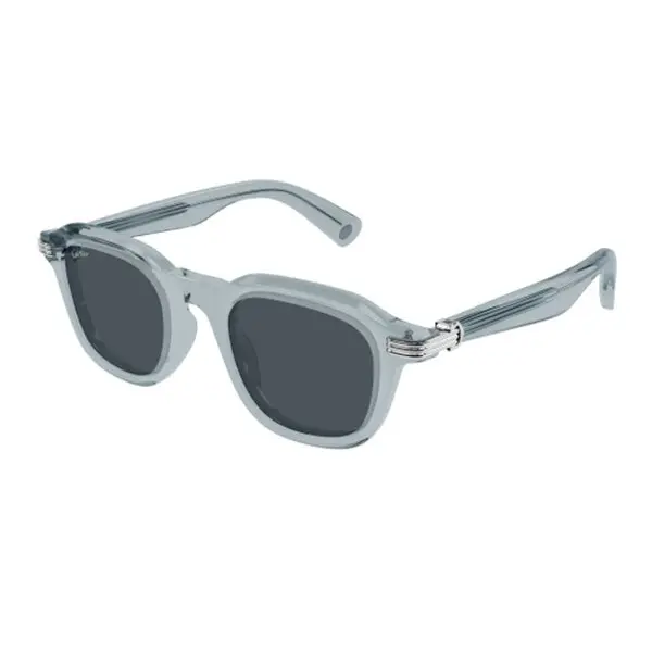 CARTIER Azure Gray Square Sunglasses - Blue