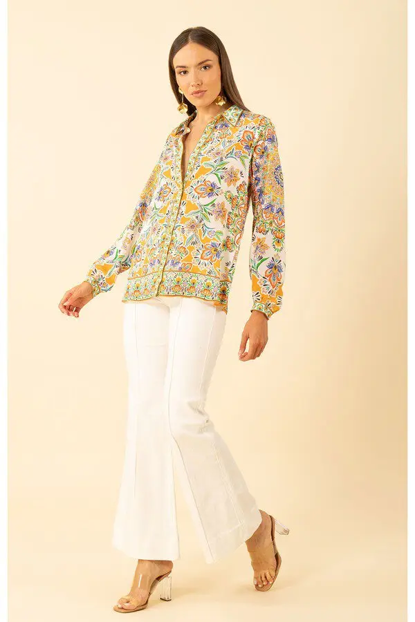 Hale Bob Azariah Silk Top - Orange