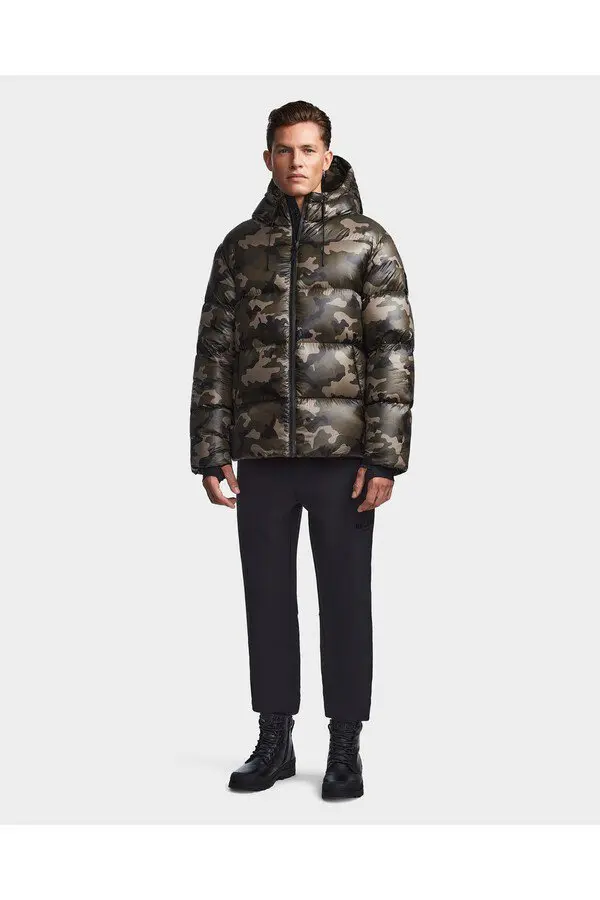 Rudsak Hooded Down Puffer - Green / Neutral